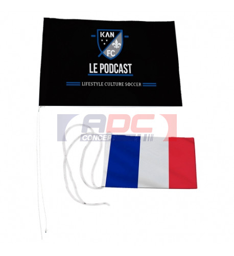 Drapeau en tissu blanc - 2 dimensions : 9,5 x 15 cm et 15 x 21 cm ...