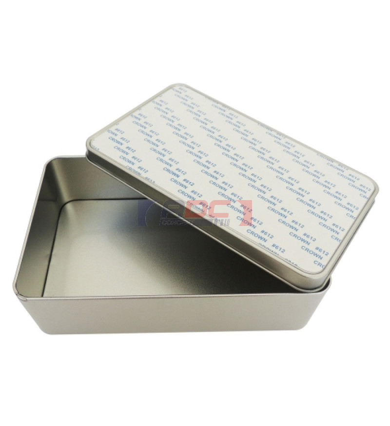 Boite en aluminium rectangulaire argenté 18 x 11 x 5,5 cm (vendu à l ...
