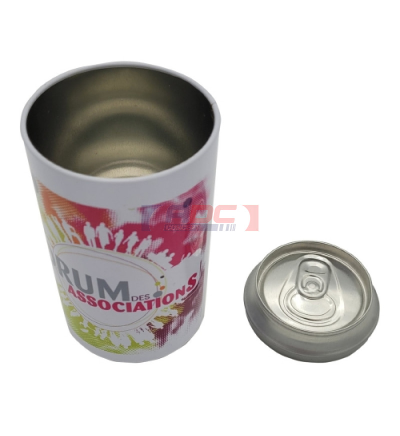 Boite en aluminium forme canette Ø 6,6 - H 12,8 cm (vendu à l'unité ...