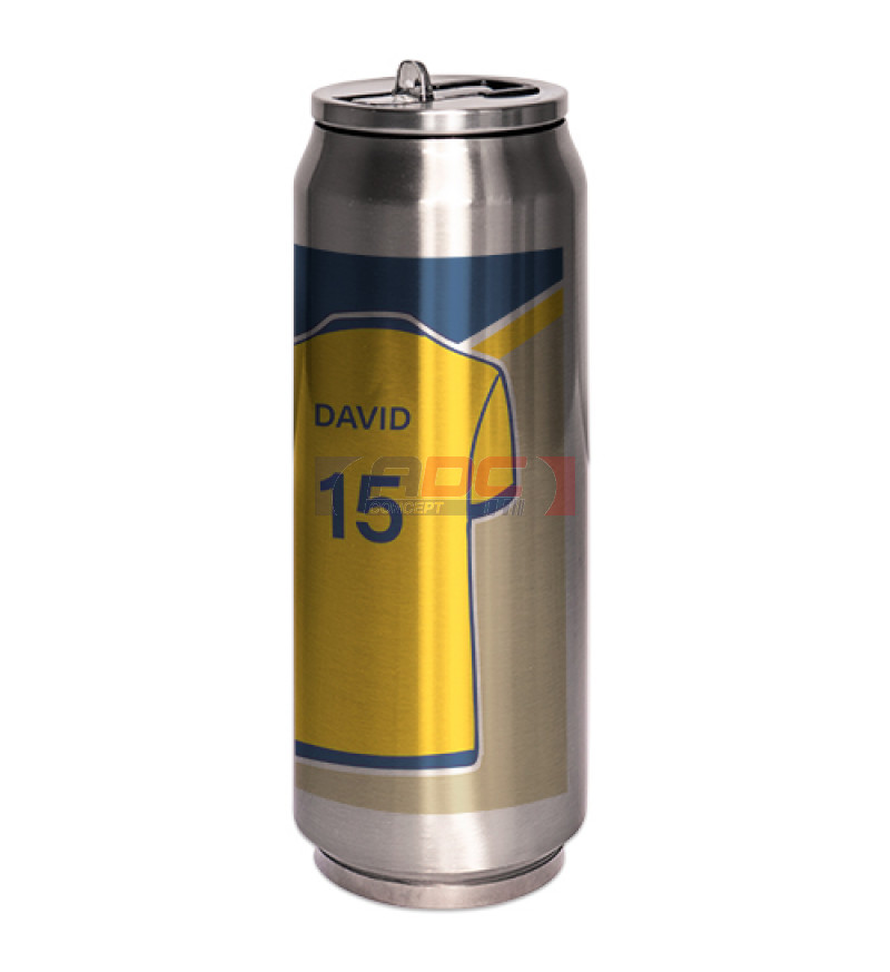 Canette isotherme en acier inoxydable argent 380 ml embout pliable et ...